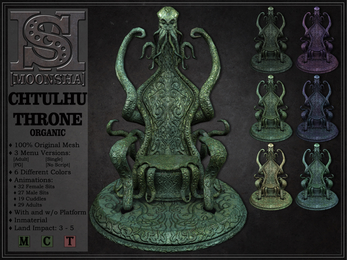 Second Life Marketplace - [MoonSha] Chtulhu Throne - Organic